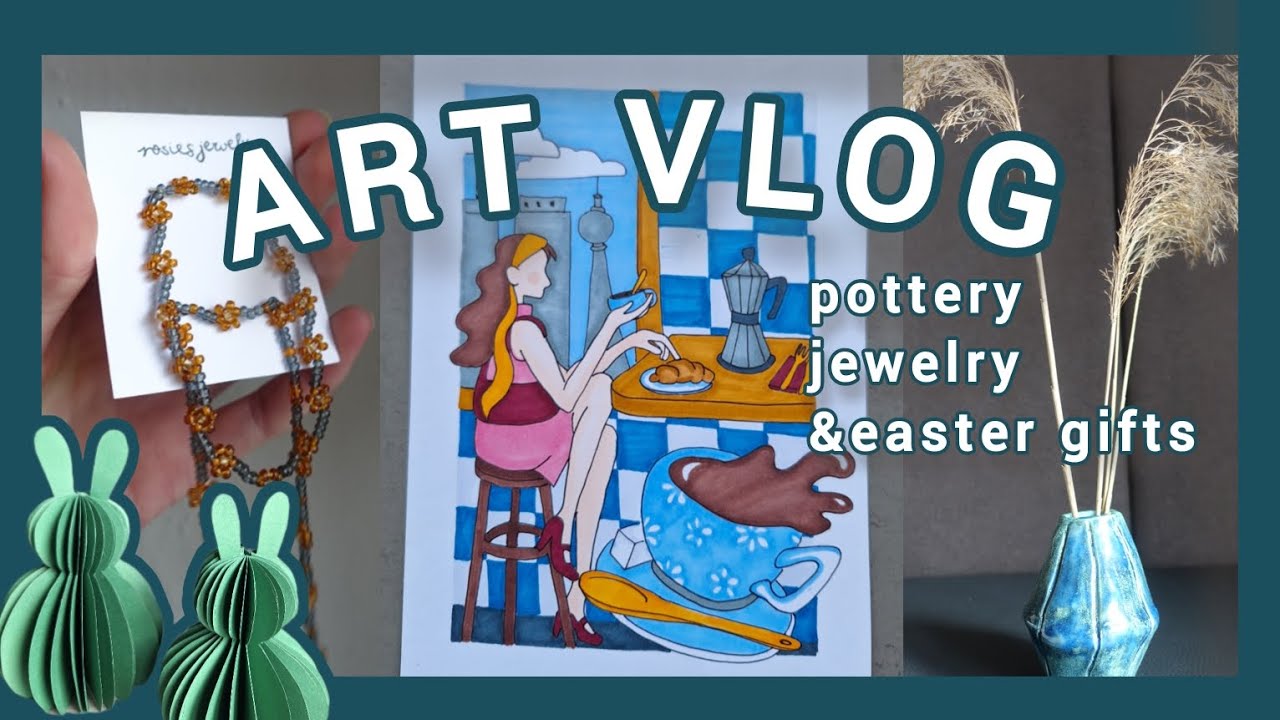 ART Vlog Last Minute Easter Gifts Pottery Jewelry Drawing YouTube art-vlog-last-minute-easter-gifts-pottery-jewelry-drawing-youtube