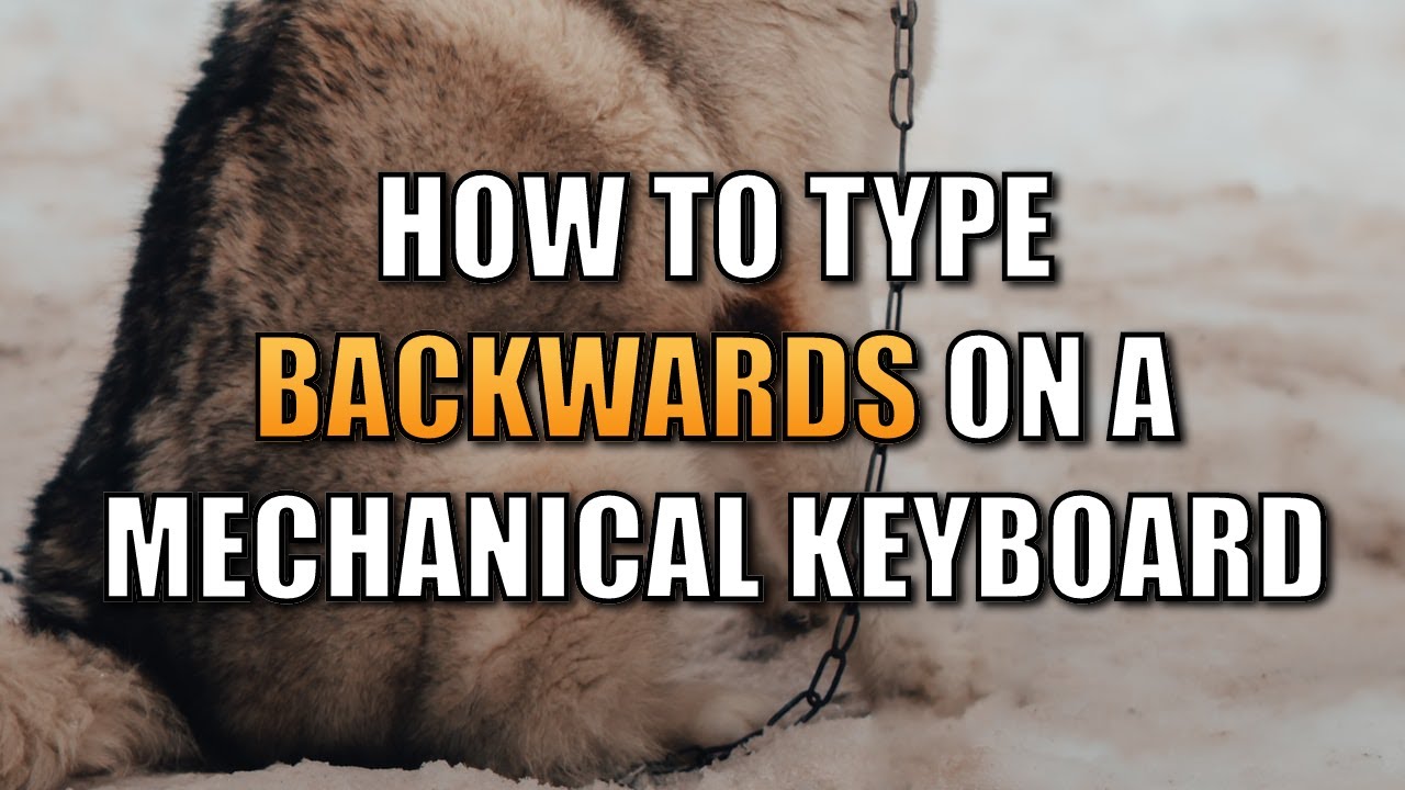 How To Type Backwards on a Mechanical Keyboard - YouTube