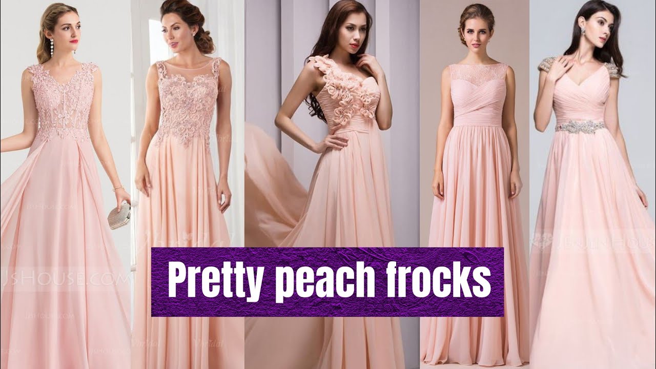 pretty peach frock designs that you can try - YouTube