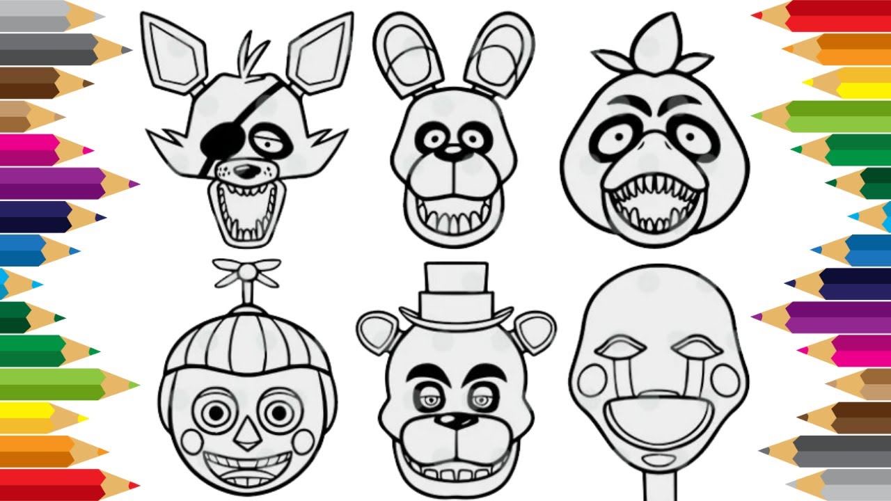 Five Nights at Freddy's New Coloring Pages / How to color All BOSSES ...