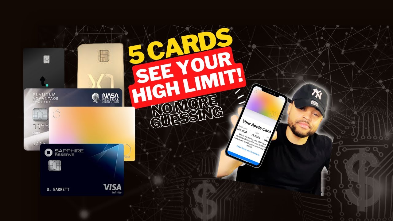 5 CREDIT CARDS That GUARANTEE your limit BEFORE you apply | HIGH ...