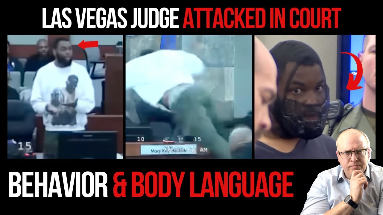 Man Jumps to Attack Las Vegas Judge: Behavior and Body Language - YouTube