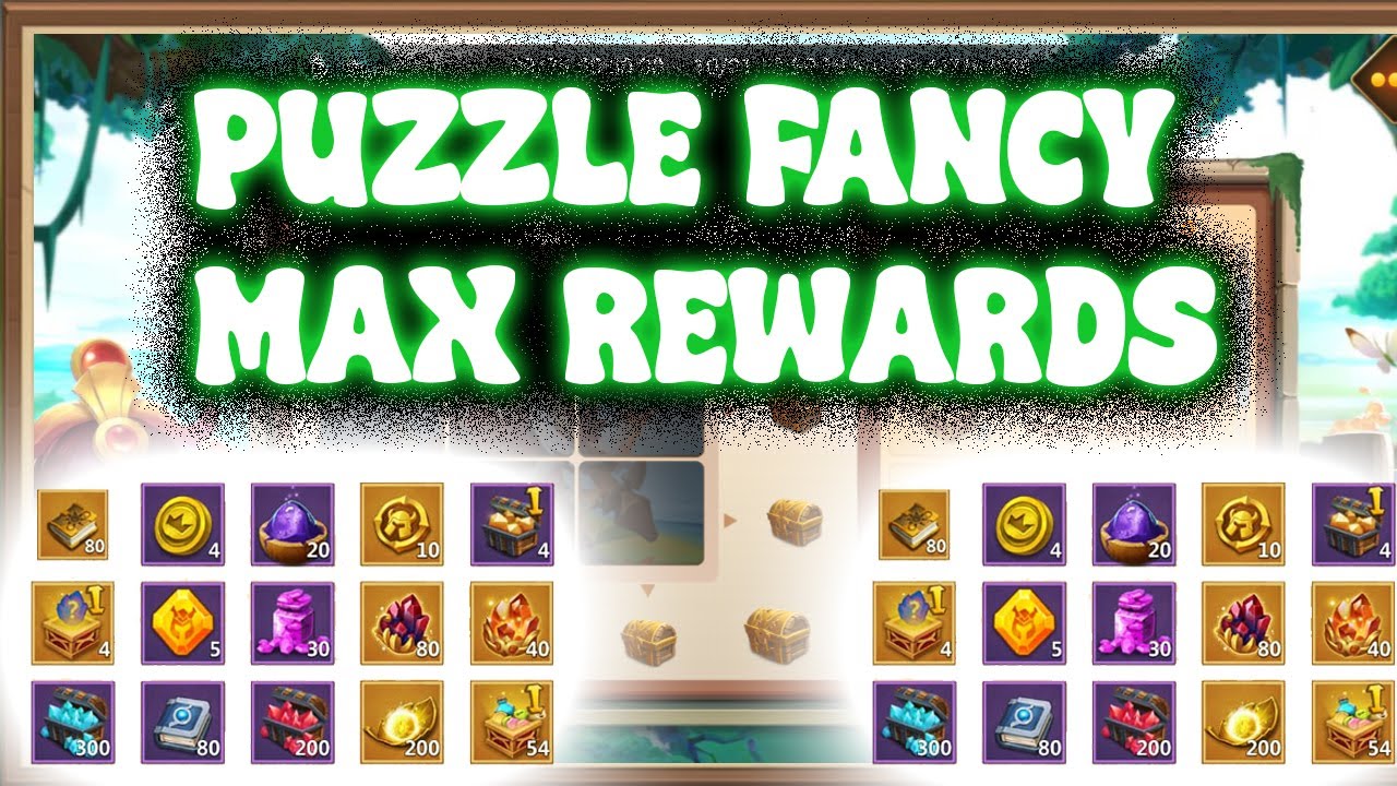 PUZZLE FANCY MAX REWARDS | CASTLE CLASH - YouTube