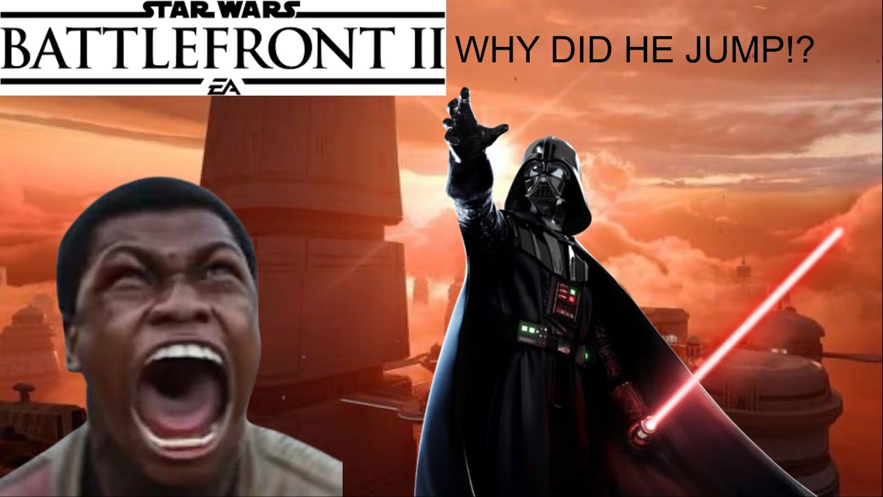 Finn is scared of Vader 💀😂Star Wars Battlefront 2 - YouTube