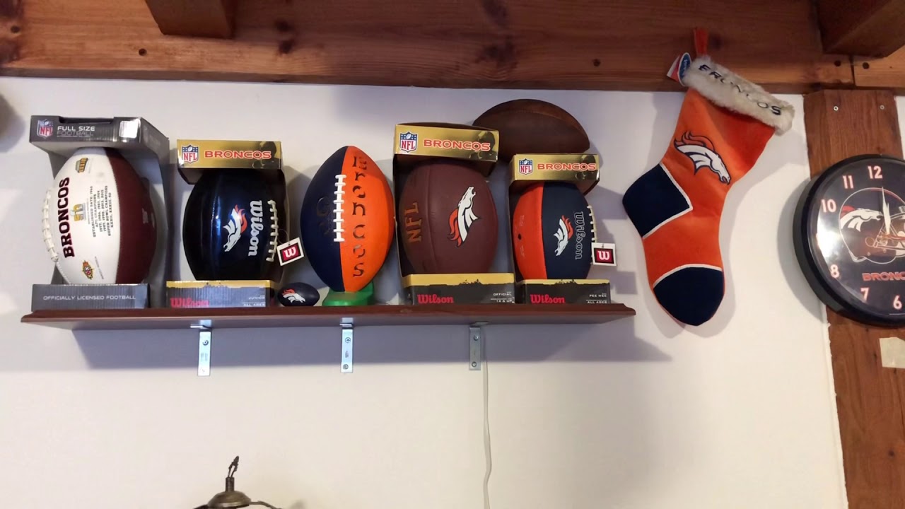 Denver Broncos man cave/fan cave - YouTube