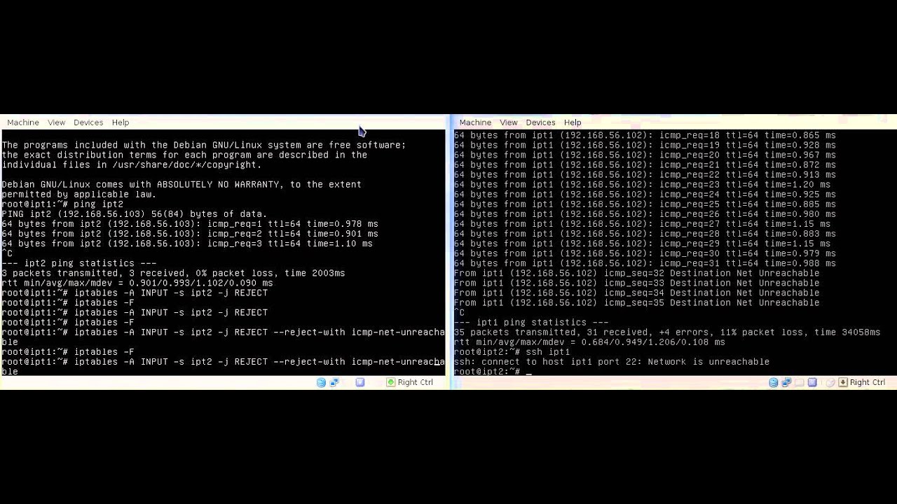 Fun With Iptables Icmp Reject Types Youtube