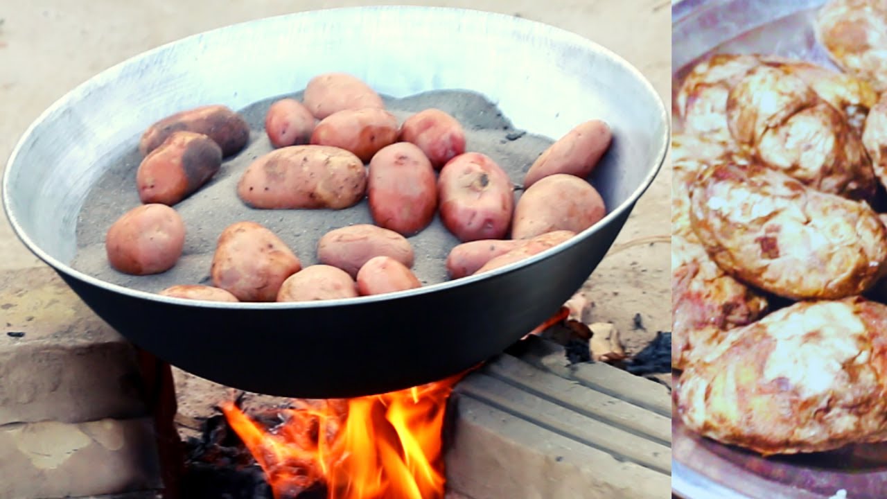 Potato recipe | Potato In Sand In a Huge Tandoor | Unique Street food ...