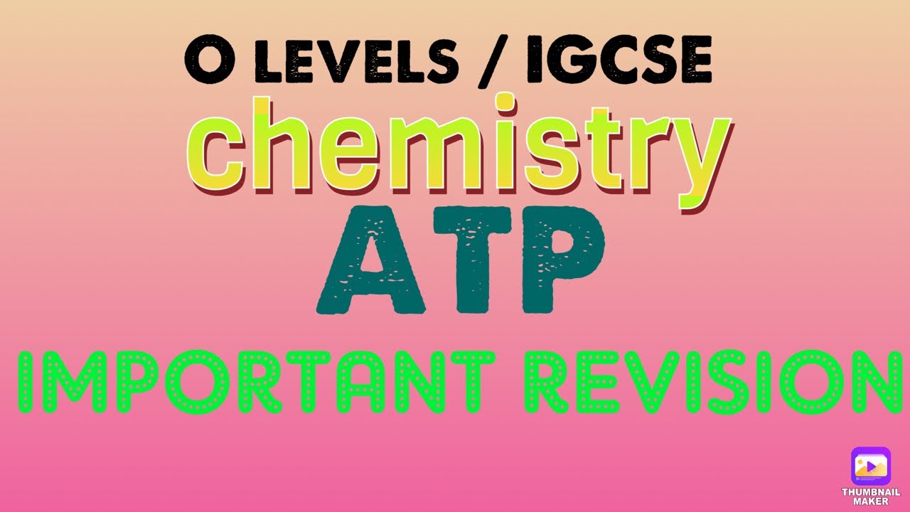 O levels/ IGCSE chemistry ATP must watch important revision - YouTube