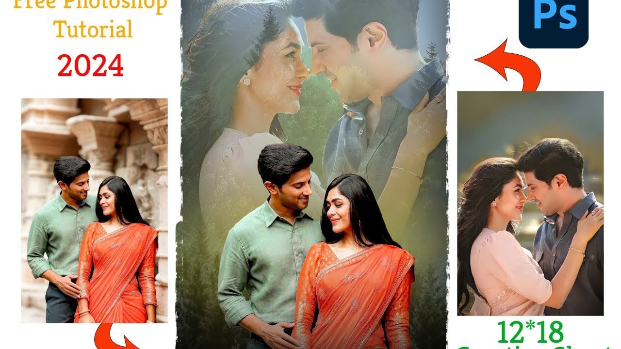 🎨 12x18 Album Design Tutorial | Wedding Album Editing in Photoshop ...