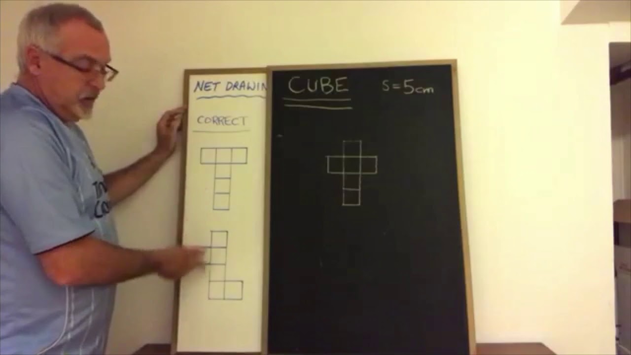 Net Drawing of a Cube - No Scale - - - - MTH-2102 - YouTube