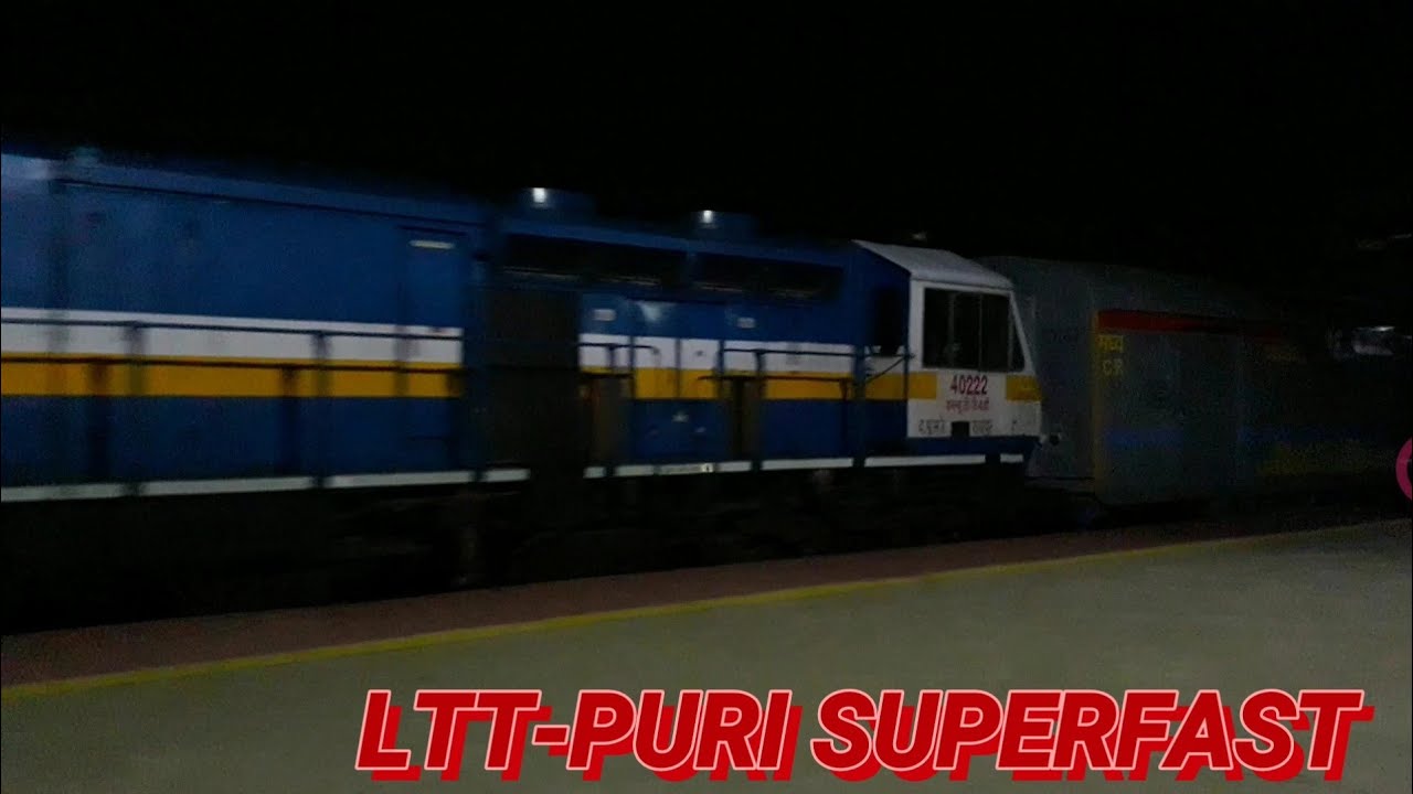 MUMBAI LTT - PURI SUPERFAST Entering titlagarh jn with great speed ...
