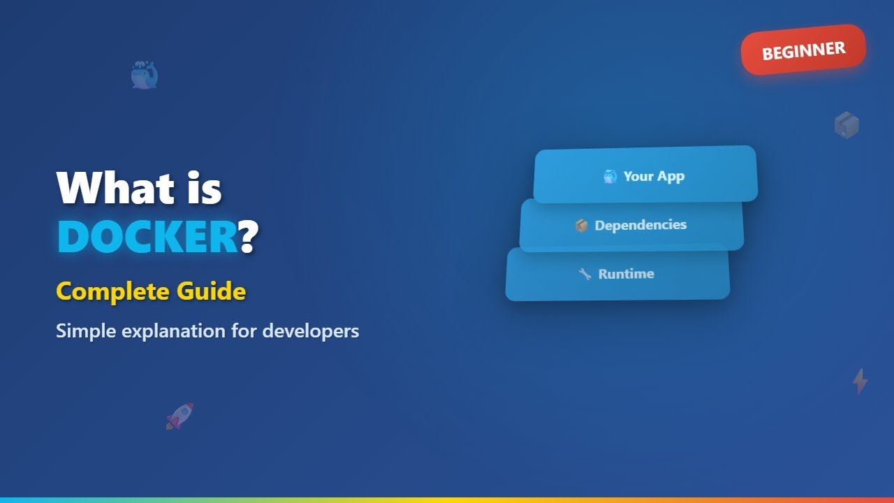 🐳 Docker Explained: Complete Beginner's Guide for 2025 - YouTube