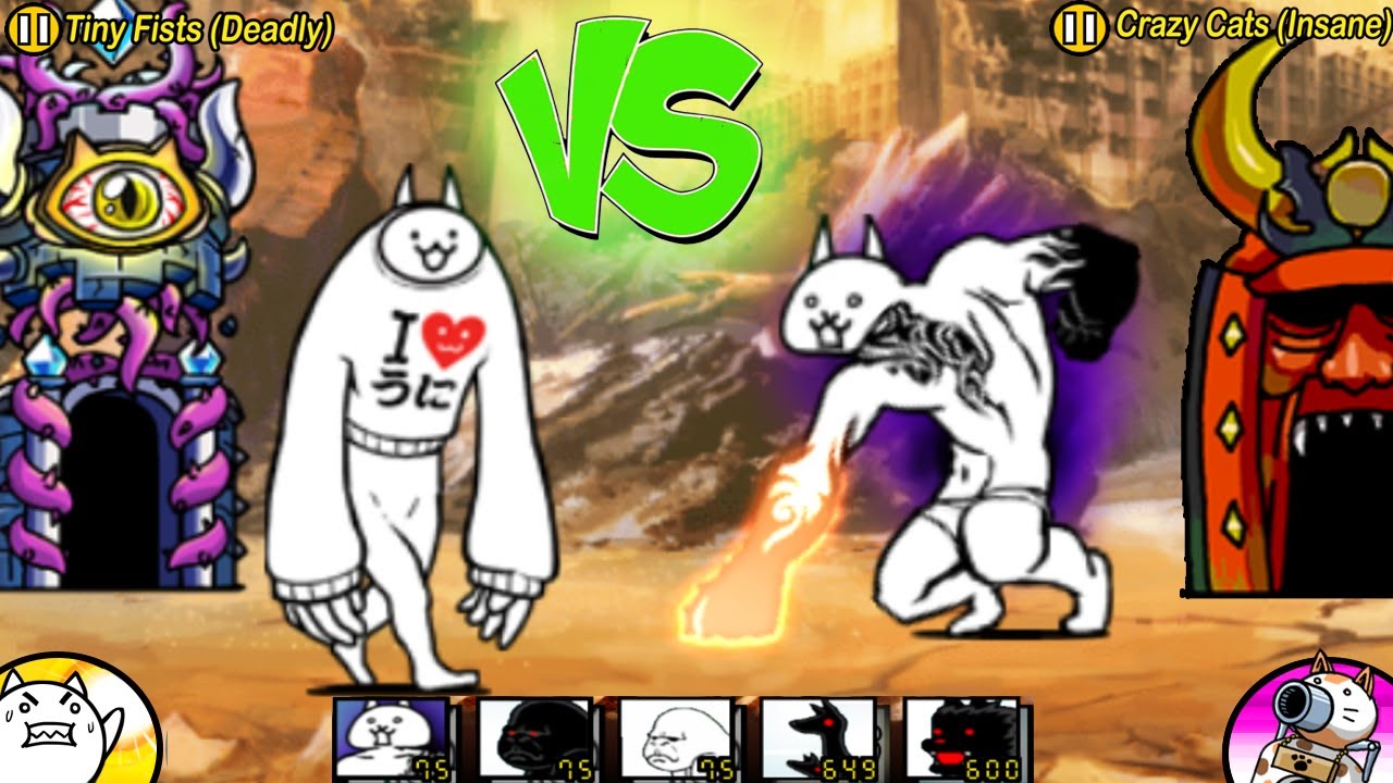 The Battle Cats - Li´l Jamiera Cat VS Crazed Titan Cat - YouTube