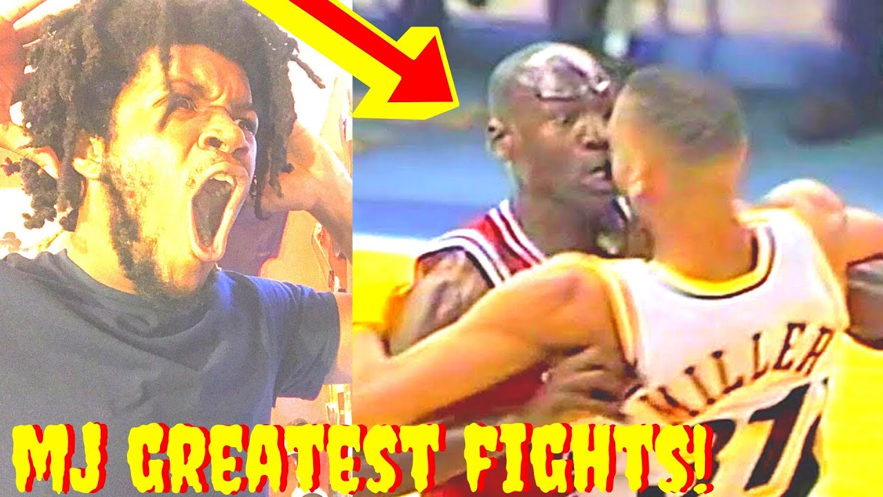 MICHAEL JORDAN REACTION MICHAEL JORDAN GREATEST FIGHTS OF ALL TIME ...