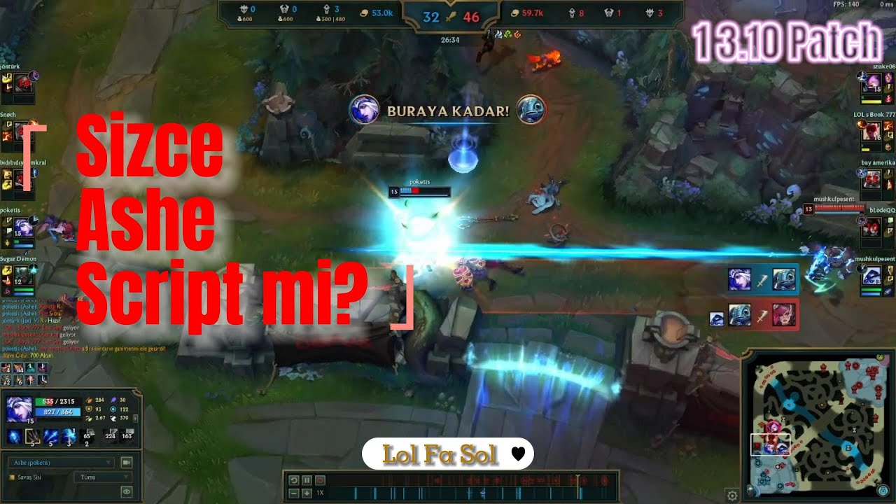 LFS Yasuo I Sizce Bu Ashe Script Mi ? Hileyi Nasıl Anlarız? I Lol Ashe #ashe #lolscript - YouTube