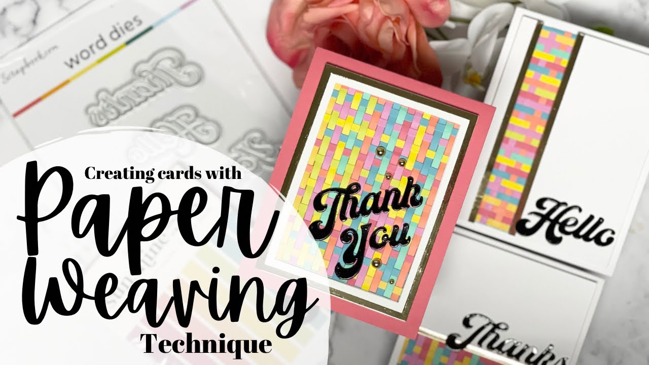 Use Cardstock Paper Strips to Create a Card - Woven Strips Card - Paper ...