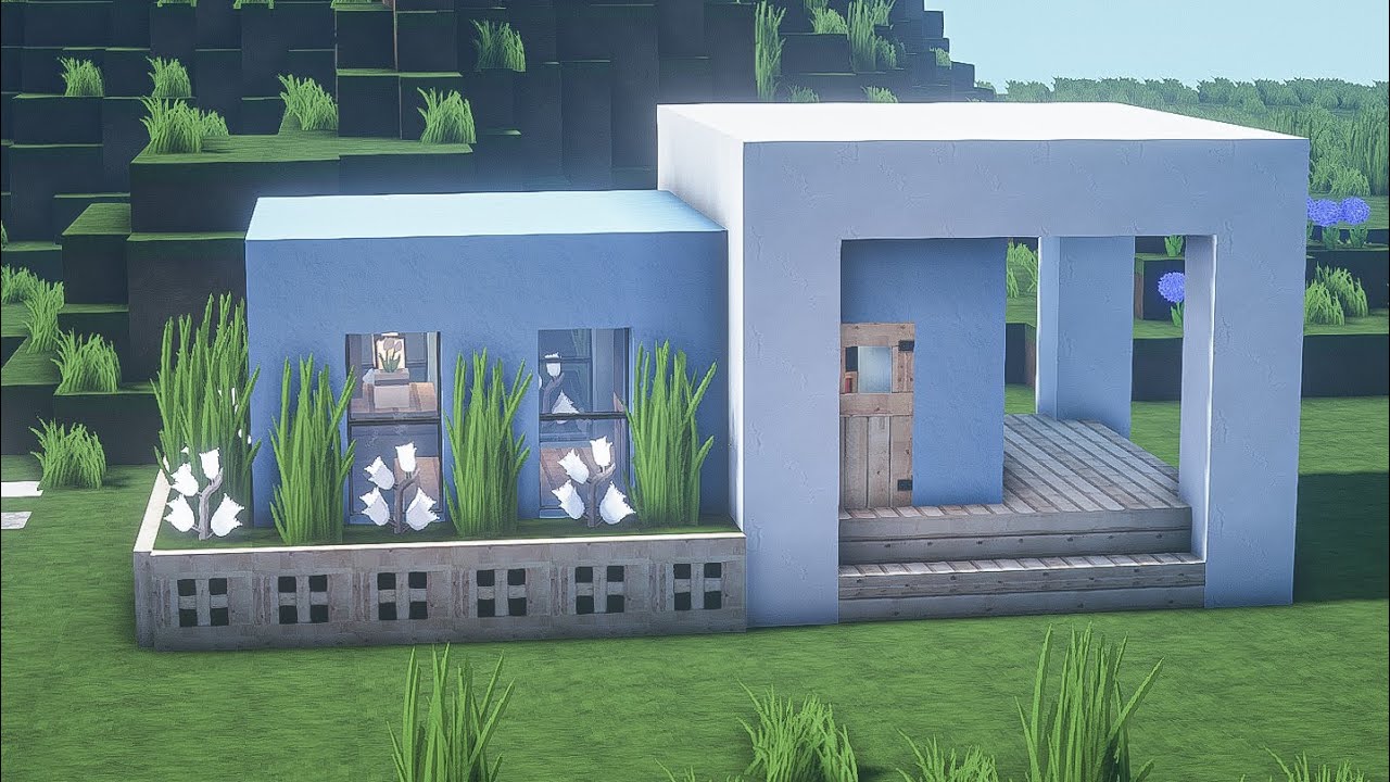 Minecraft:- Modern House Tutorial / How to Build a Modern House ...