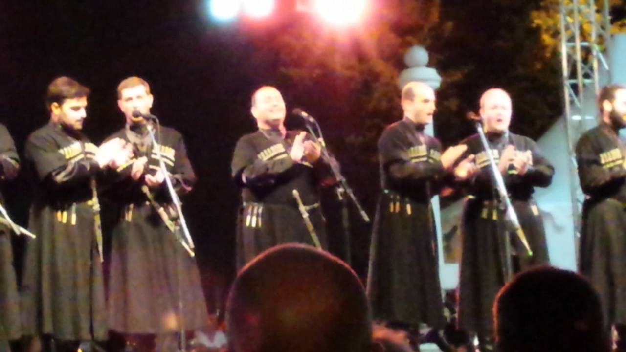 Traditional polyphonic singing from Georgia. Batumi festival. Dance and ...