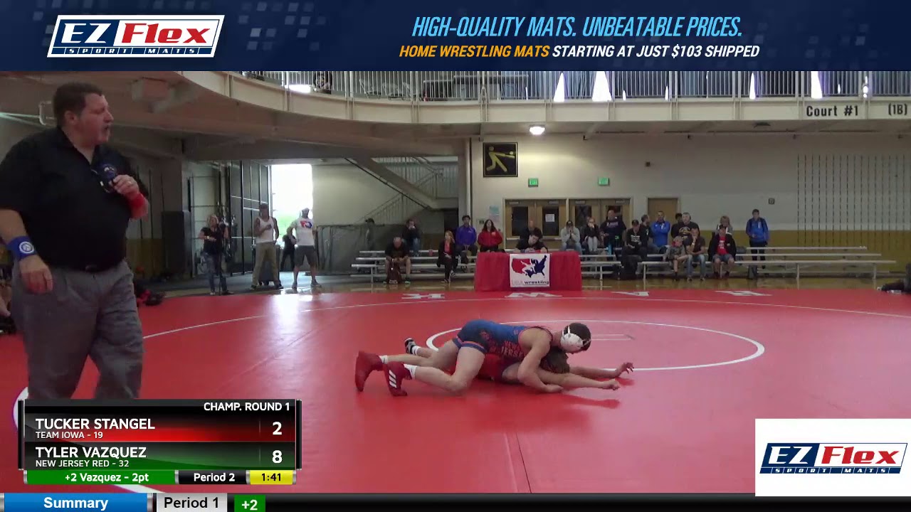 Mat 2 102 Tucker Stangel Iowa Vs Tyler Vazquez New Jersey Red - YouTube