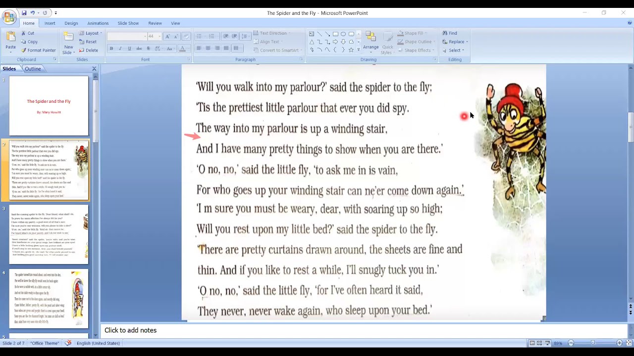 DAV | Class 7 | English Literature | Chapter 8 | The Spider and the Fly ...