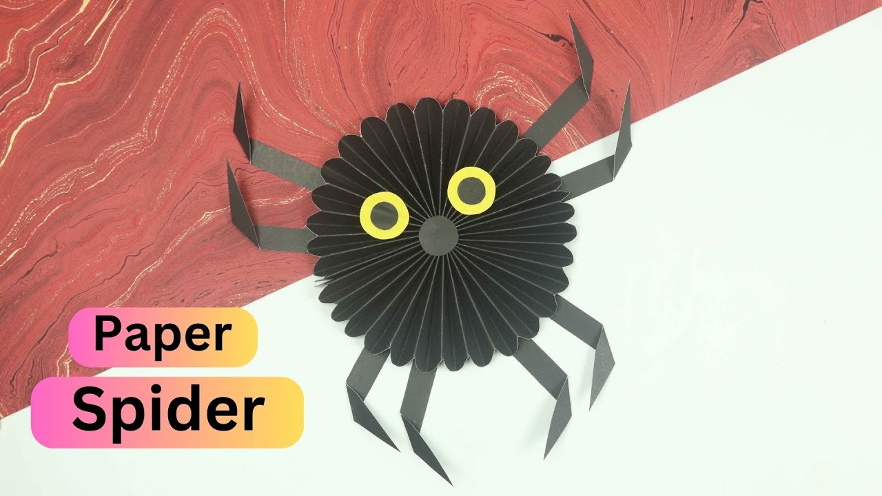 How to make paper spider for Halloween | DIY Halloween paper crafts ...
