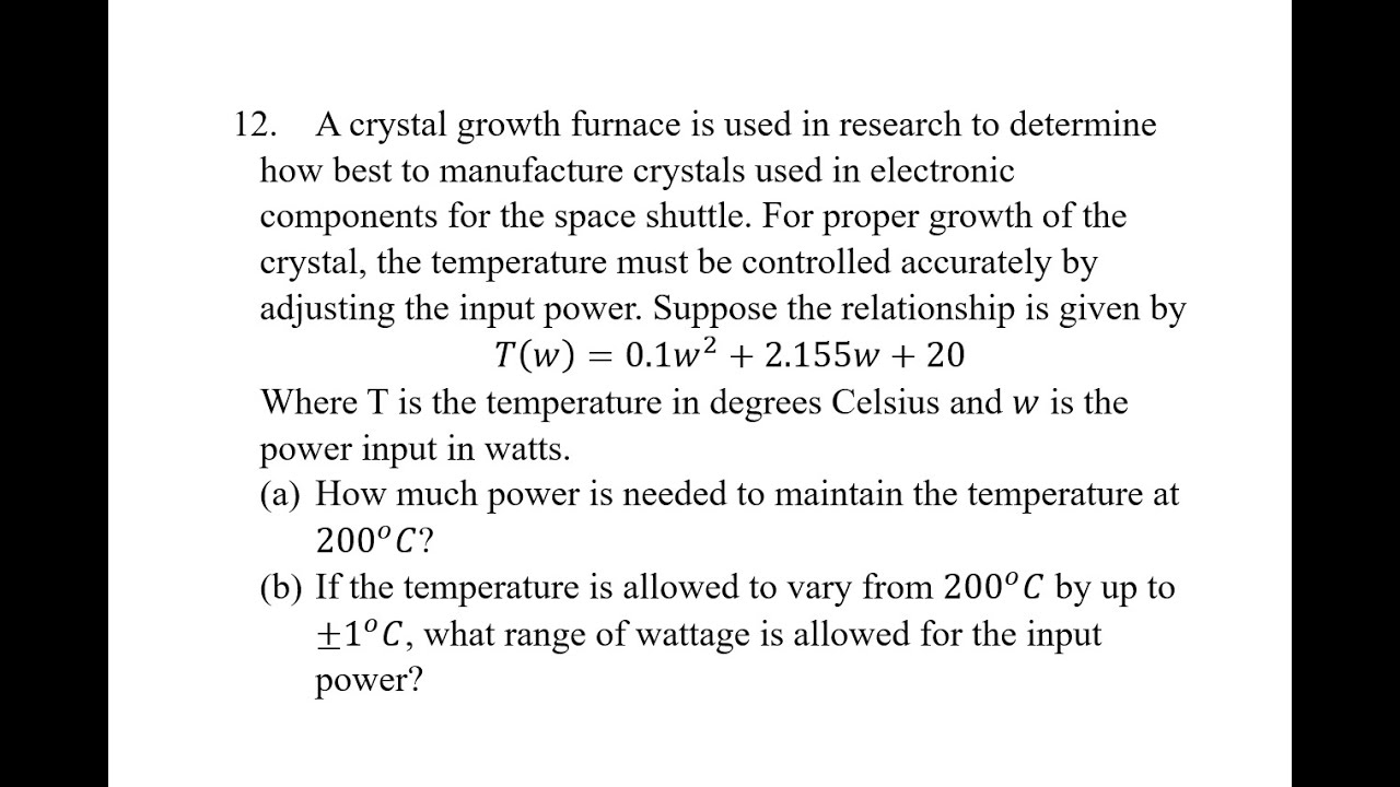 12. A crystal growth furnace is used in research to determine how best ...