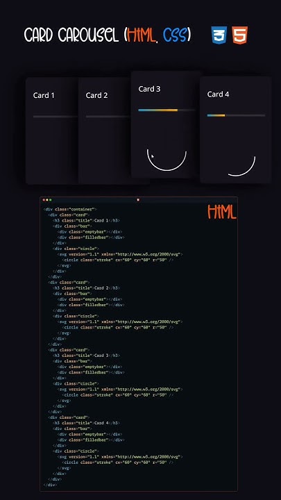 Card Carousel In Html And Css Css Viral Coding Html Animation Js Subscribe Video Card