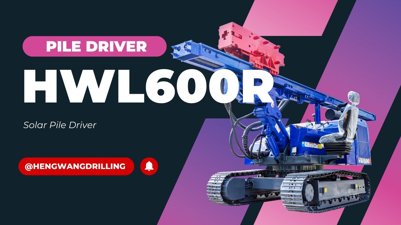 Unleashing Power: HWL-600R Solar Pile Driver - YouTube