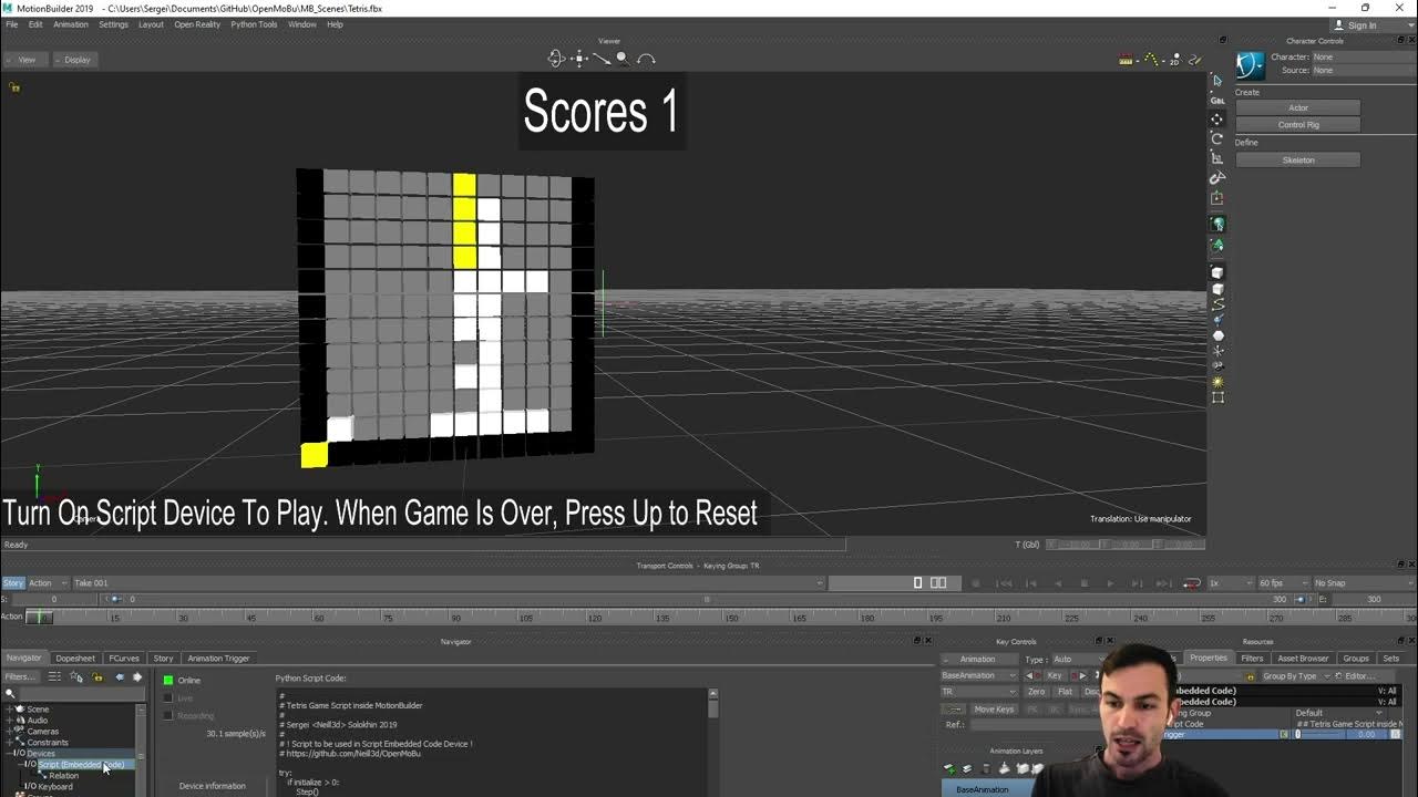 Python Script Device In Motionbuilder Part 1 Youtube