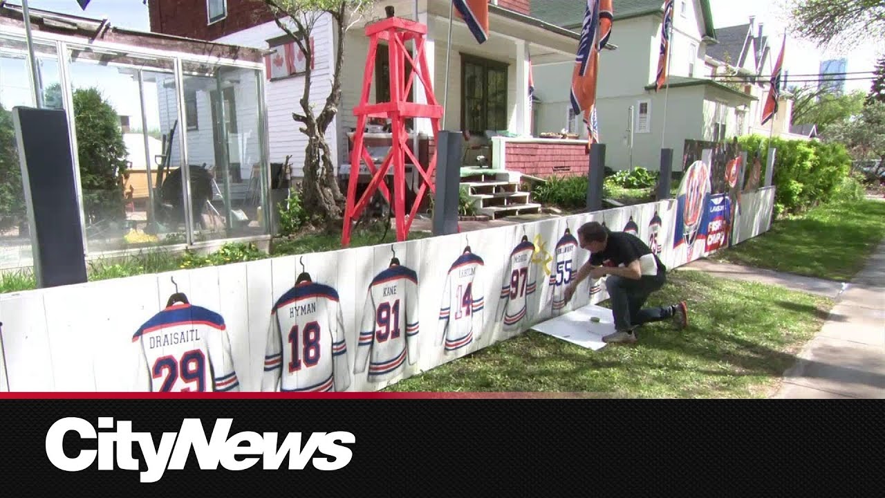 Edmonton superfan shows his Oilers pride - YouTube