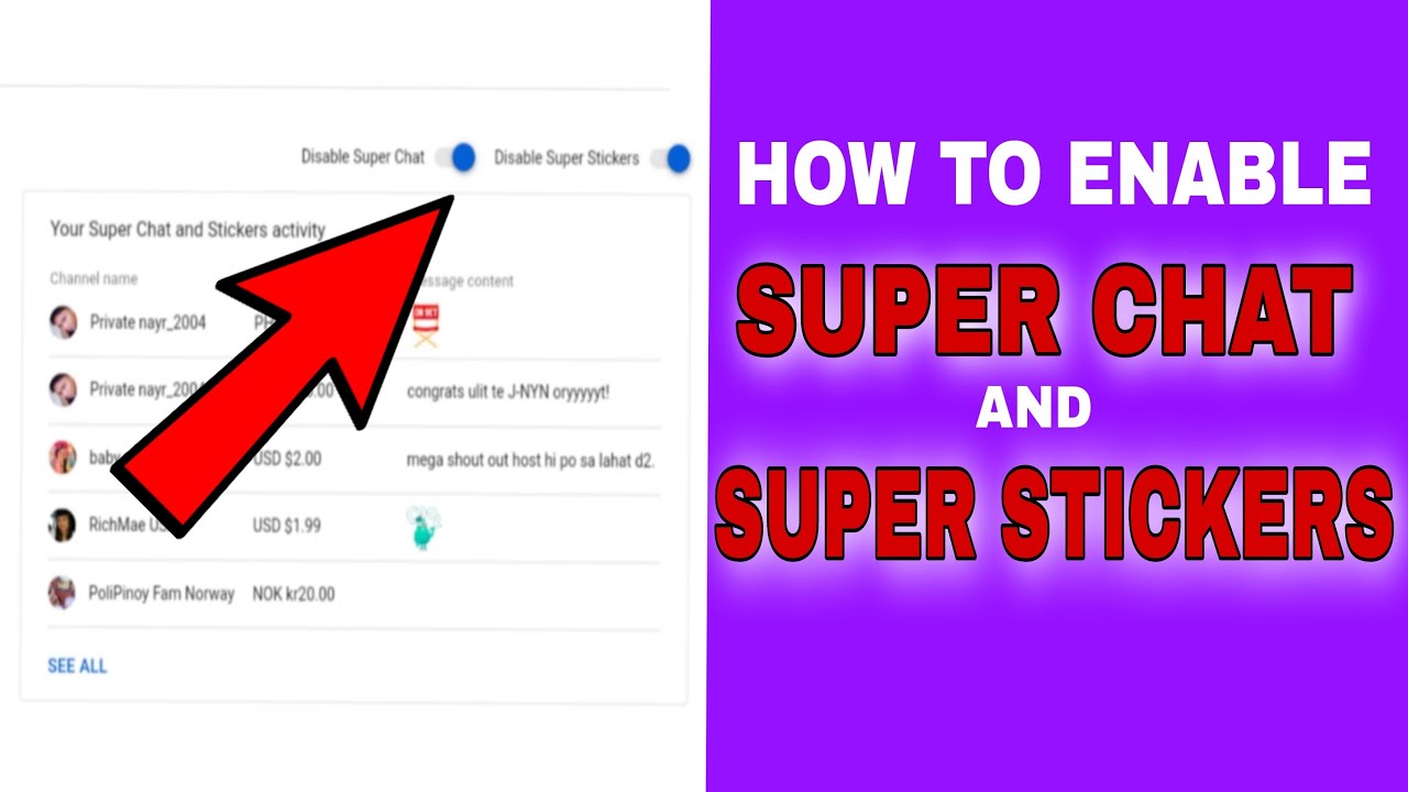 HOW TO ENABLE SUPER CHAT ON YOUTUBE/PAANO E ENABLE ANG SUPERCHAT SA ...