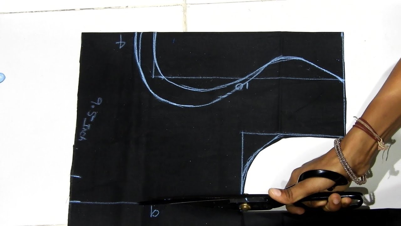 How to Stitch Simple Pot Back Neck Design Blouse Cutting and Stitching ...