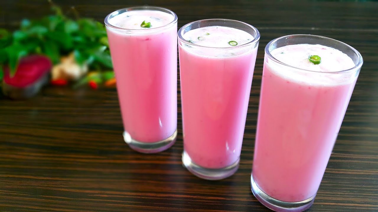 Pink Sambaram // Spiced Buttermilk // Recipe-35 - YouTube
