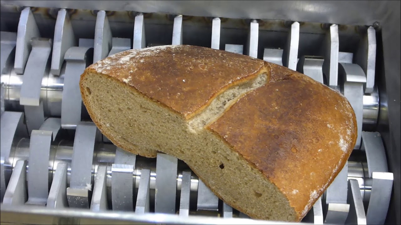 Stainless steel shredder for bakery. - YouTube