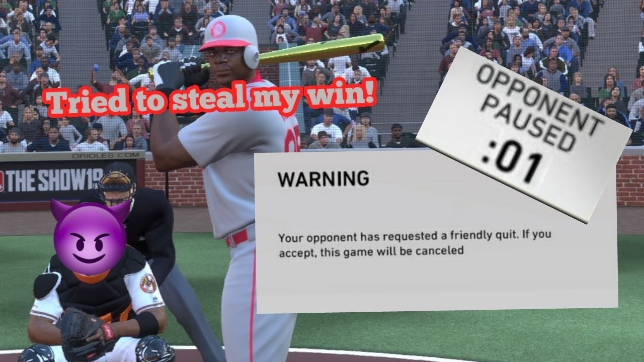 He tried to steal a win from me in MLB THE SHOW 19........... - YouTube