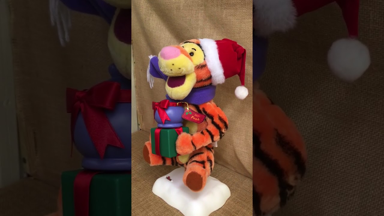 Disney Tigger Animated Christmas Display Figure - YouTube