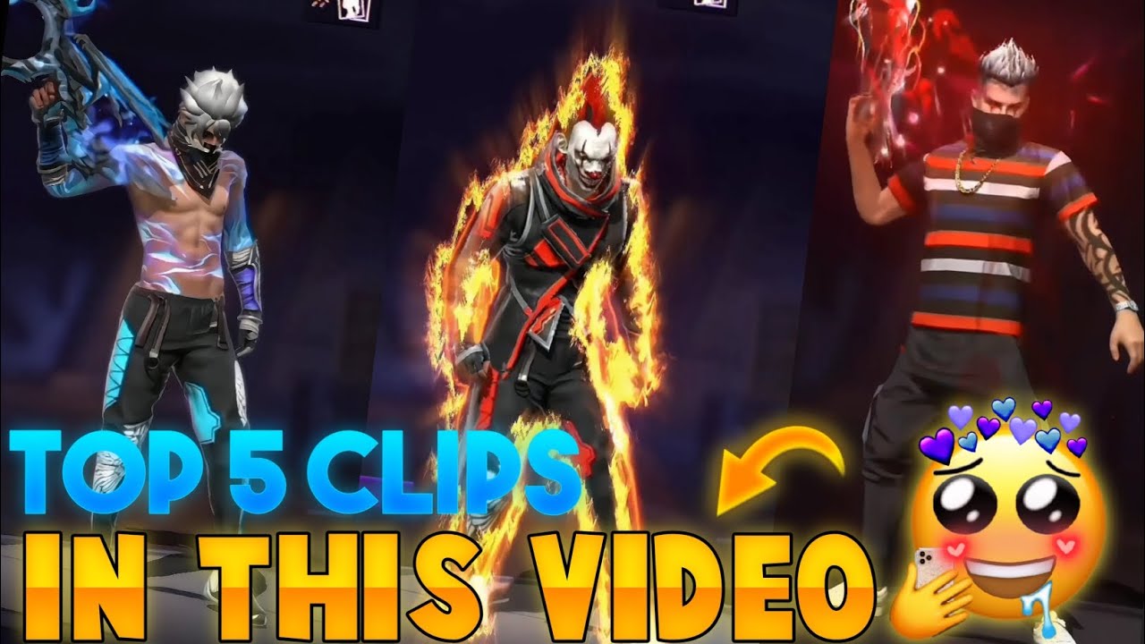 TOP 5 EMOTE 🤯 || EMOTE CLIP PACK - FREE FIRE ( NO COPYRIGHT ) LINK IN ...
