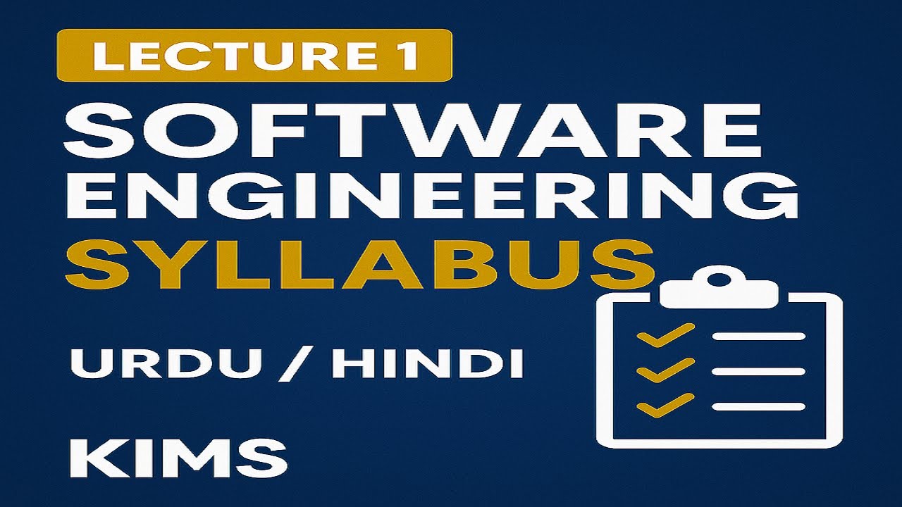 Lecture 1 | Software Engineering Complete Syllabus Overview | BSCS | Urdu/Hindi - YouTube