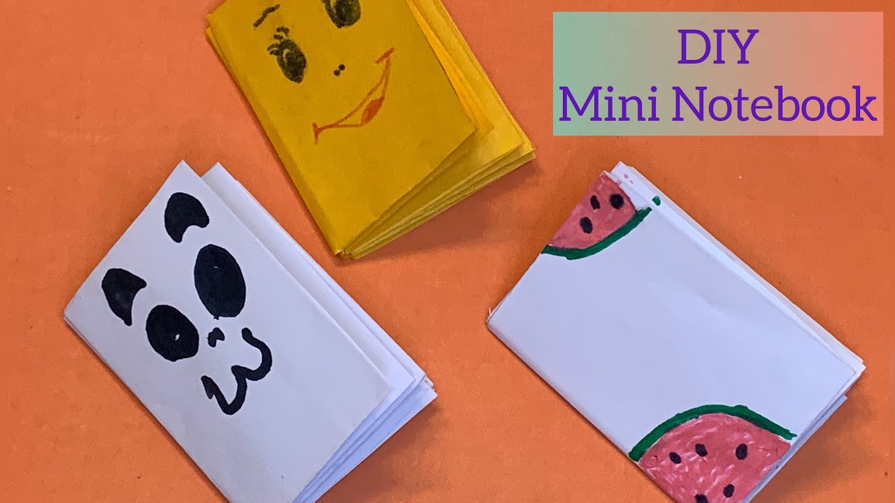 DIY Mini Notebooks from one sheet of Paperwith Emoji - Back to school ...