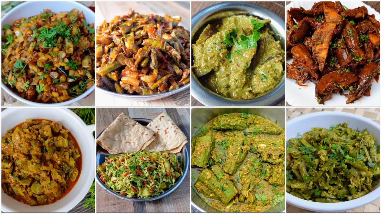 8 ರೀತಿಯ ಪಲ್ಯಗಳು | 8 Types of Curry recipes | Different palya recipes in ...