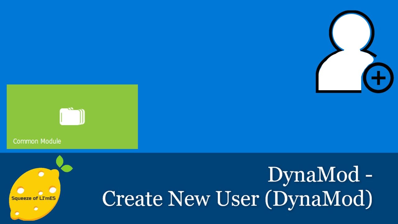DynaMod - Create New User (DynaMod) - YouTube