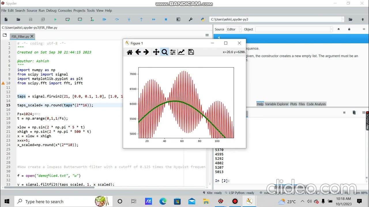 Designing FIR Filter with python and Vivado Verilog - YouTube