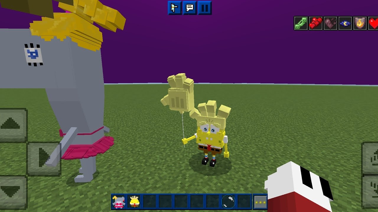 SpongeBob SquarePants Addon in minecraft pe - YouTube