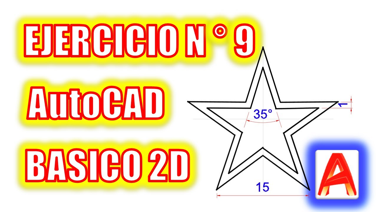EJERCICIO N° 9 - AUTOCAD BÁSICO 2D - YouTube