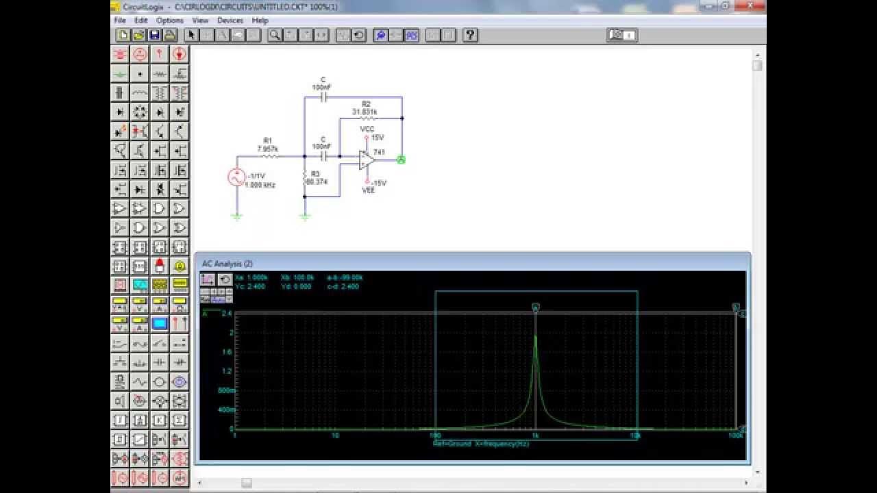 CircuitLogix Tutorial 4 - Analog Circuit Simulation Part 2 - YouTube