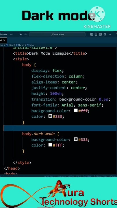 Dark Mode Using Javascript Shorts Viralshort Darkmode Javascripttutorial Javascriptcoding