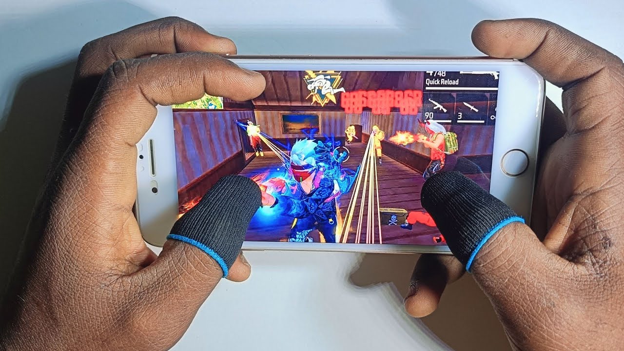 iPhone 8 Plus Free Fire Gameplay ⚙️Settings Free Fire max HUD+DPI+MACRO ...