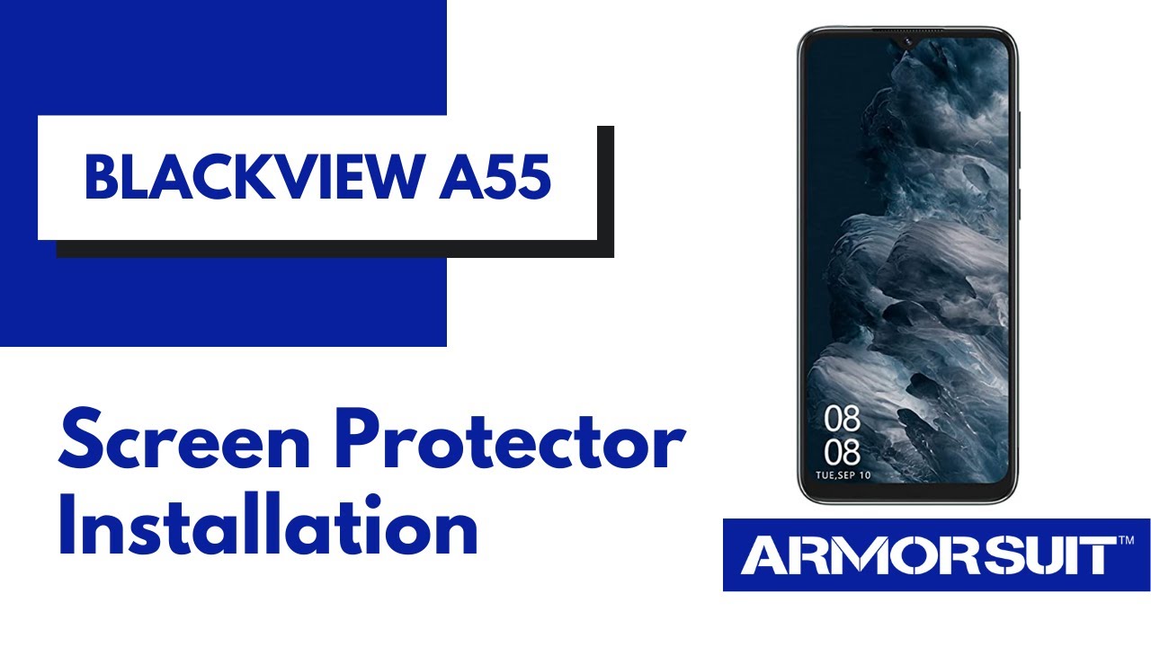 Blackview A55 Screen Protector MilitaryShield Installation Video ...