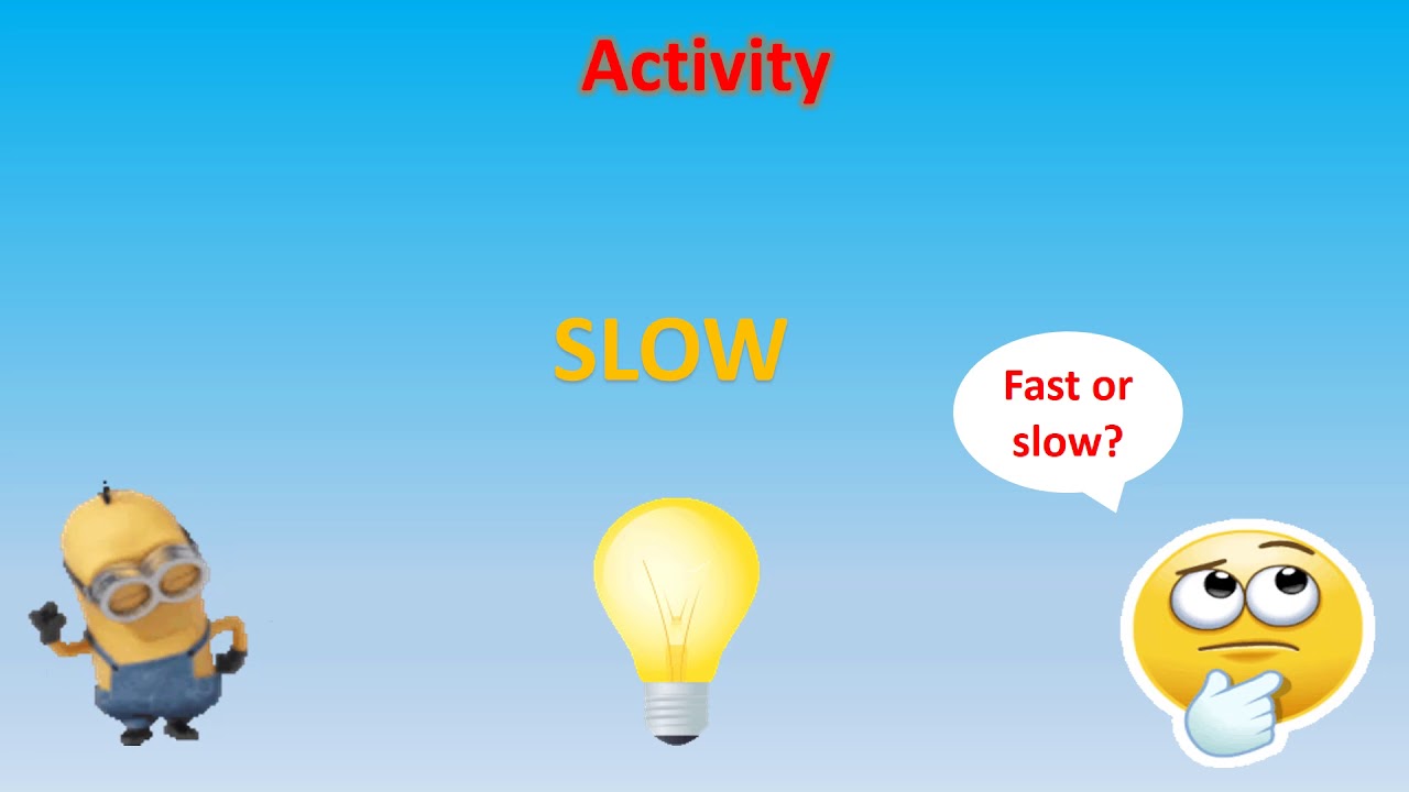 Fast and slow activity - Grade 1 - YouTube