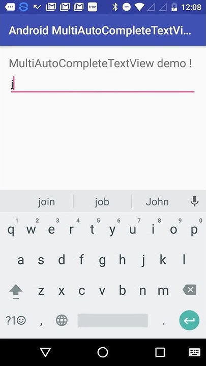 Android MultiAutoCompleteTextView - Apna tutorials - YouTube